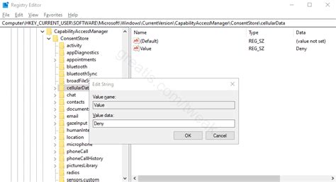 Disable App Access To Cellular Data Windows Tweaks