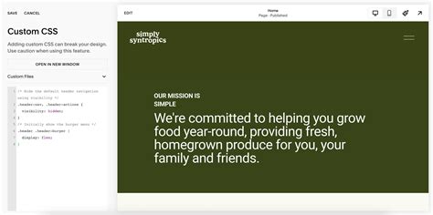 How To Create A Squarespace Burger Menu For Desktop With CSS Collective Designery
