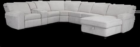 Callum Light Gray Storage Medium Right Triple Power Chaise Sleeper Sectional