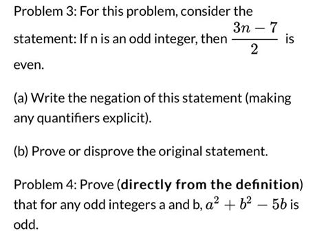 Solved Problem 3 For This Problem Consider The Statement
