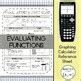 Graphing Calculator Reference Sheet Evaluating Functions By Algebra