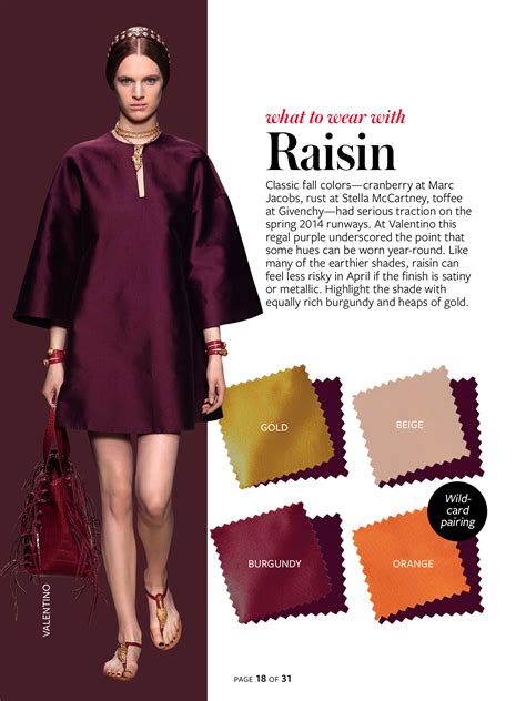 InStyle Color Crash Course Raisin Colour Combinations Fashion Color