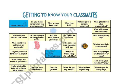 GETTING TO KNOW YOUR CLASSMATES ESL Worksheet By Pauladco