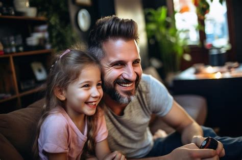 Premium Photo Father And Daughter Bond Over Video Games Picture