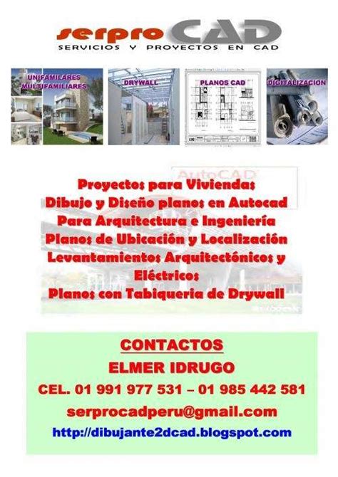 Planos Y Proyectos Autocad Lima En Lima Otros Servicios 190867