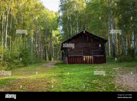 Traditional Siberian Wooden House In The Taltsy Architectural