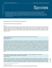 Species Research Information 001 Checklist Of Catfishes Osteichthyes