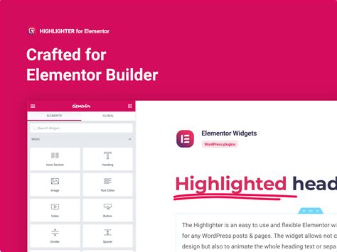 highlighter highlighted heading for elementor by merkulove codecanyon