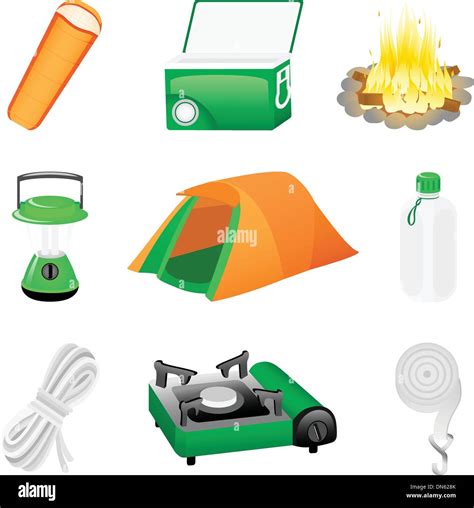 Icon Set Camping Stock Vector Image And Art Alamy