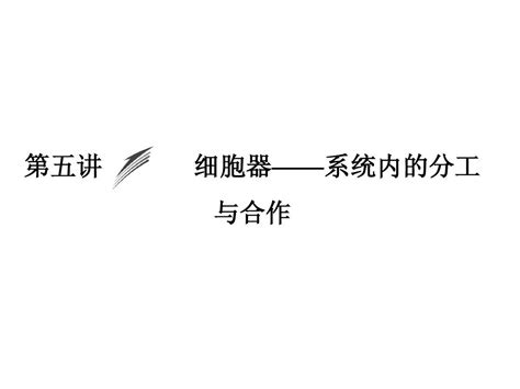 2015高考生物一轮课件分析：1 2 5 细胞器——系统内的分工与合作——人教版 Word文档在线阅读与下载 无忧文档