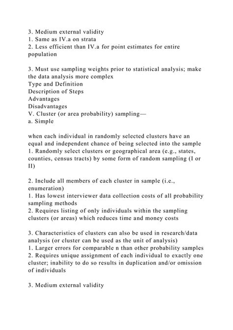 comparison of sampling strategiestype and definitiondescriptio docx