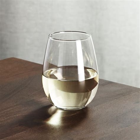 Stemless White Wine Glass 1175 Oz Reviews Crate And Barrel