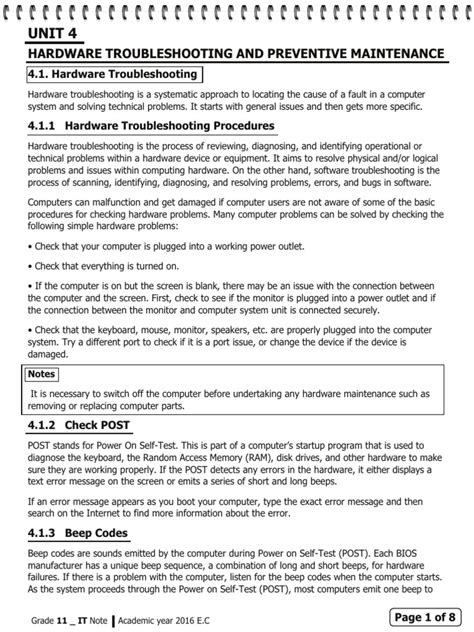 G 11 It Unit 4 Note Pdf Antivirus Software Backup