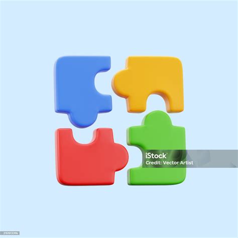 분할 분기 사고 심리학 정신 건강 3d 아이콘 일러스트 렌더 디자인을위한 직소 퍼즐 그룹을 분리 3차원 형태에 대한 스톡 사진