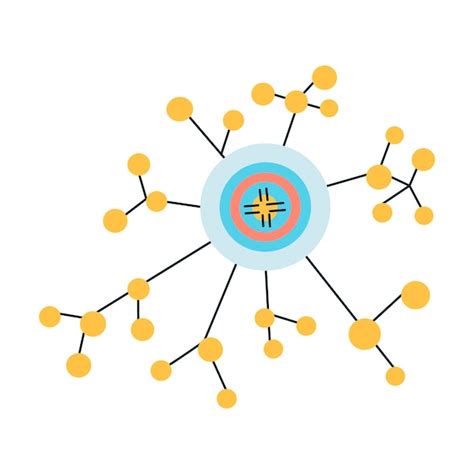 Illustration Vectorielle De Cellules Nerveuses Réseau Neuronal