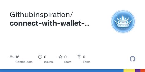 Github Githubinspirationconnect With Wallet Typescript