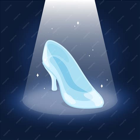 Zapato De Cristal De Cenicienta Ilustrado Vector Gratis