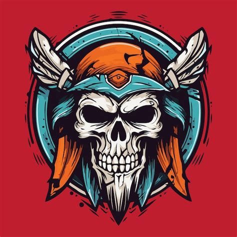 Premium Vector Edgy Skull Warrior Artwork For Tshirt