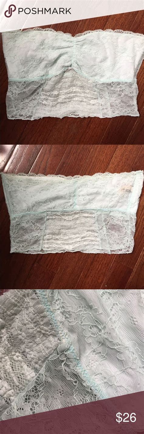 Free People Mint Lace Strapless Bandeau Strapless Bandeau Lace