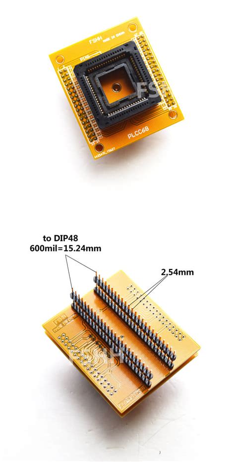 Sdp 7064 68 Programmer Adapter 1 27mm Plcc68 To Dip48 Test Socket Adapter For Epm7064 Epm7096