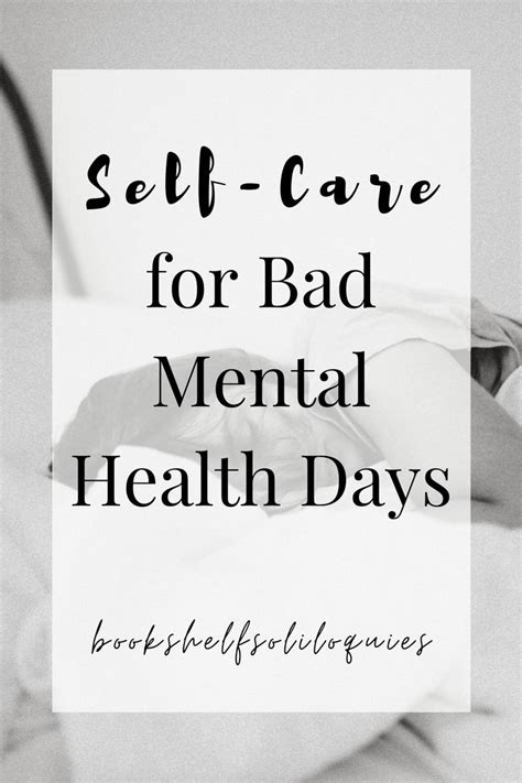 Self Care Ideas For Bad Mental Health Days Mental Health Day Mental