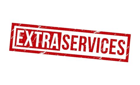 Premium Vector | Extra Services Red Rubber Stamp vector design