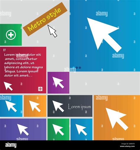 Arrow Cursor Computer Mouse Icon Sign Buttons Modern Interface Website Buttons With Cursor