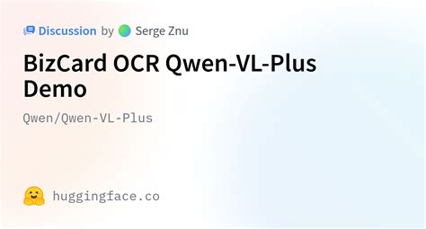 Qwen Qwen VL Plus BizCard OCR Qwen VL Plus Demo
