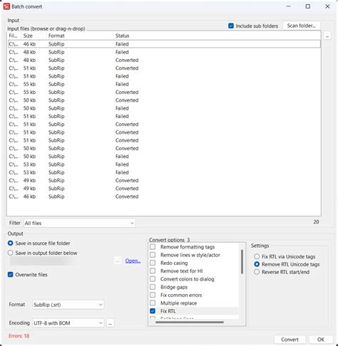 Bug Batch Convert Overwrite Files Failing Issue 6774
