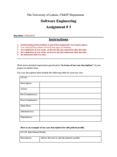 Software Engineering Assignment 3 Instructions Pdf