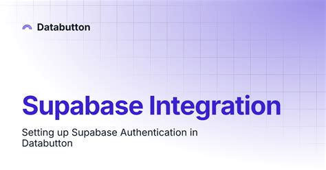 Supabase Integration | Databutton