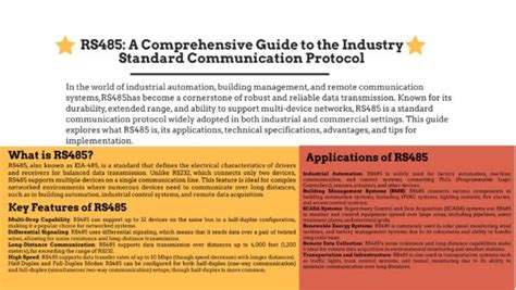 Rs485 Una Guía Completa Para El Protocolo De Comunicación Estándar De