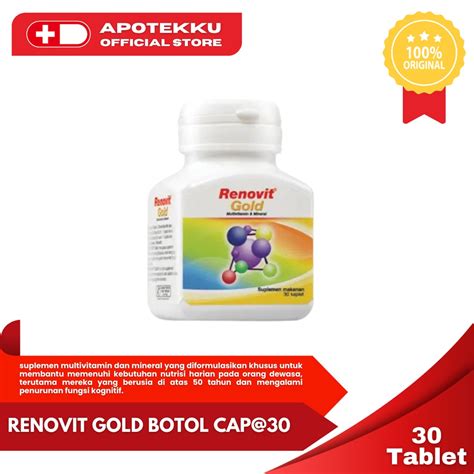 Jual Renovit Gold Botol Cap 30 Shopee Indonesia