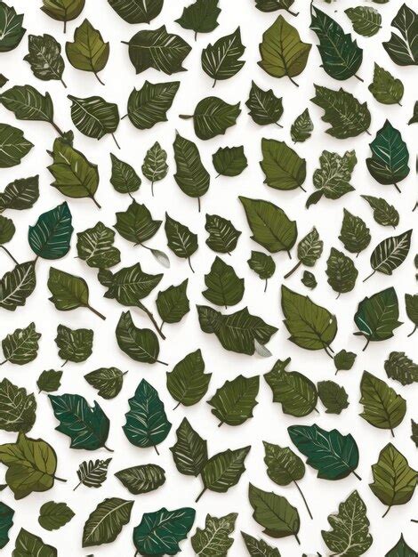 Premium Ai Image Tree Leaves Pattern Background