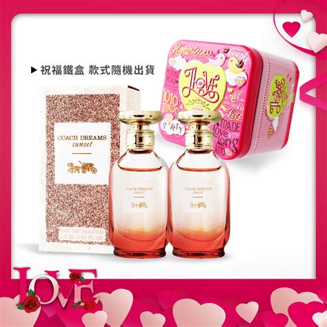 Coach 逐夢暮光淡香精情人節愛心祝福淡香精禮盒45mlx2祝福鐵盒 Coach Yahoo奇摩購物中心