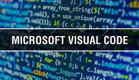 Microsoft Visual Code Concept Illustration Using Code for Developing Programs and App. Microsoft ...