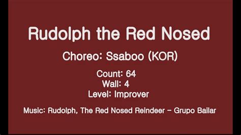 Rudolph The Red Nosed Linedance Improver Level YouTube