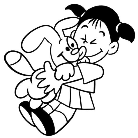 만화 소녀 포옹 인형 낙서 Kawaii 애니메이션 귀여운 그림 그리기 캐릭터 Chibi 만화 만화 프리미엄 벡터