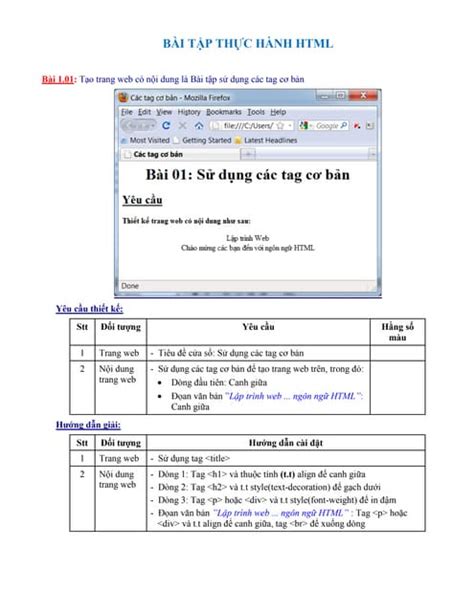 Bài Tập Htmlcss Pdf