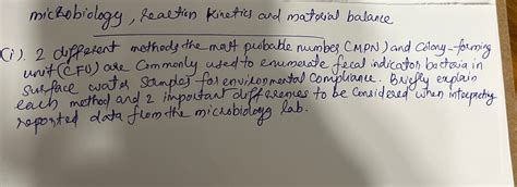 Solved Mickobiology Realtion Kinetics And Matrial Chegg