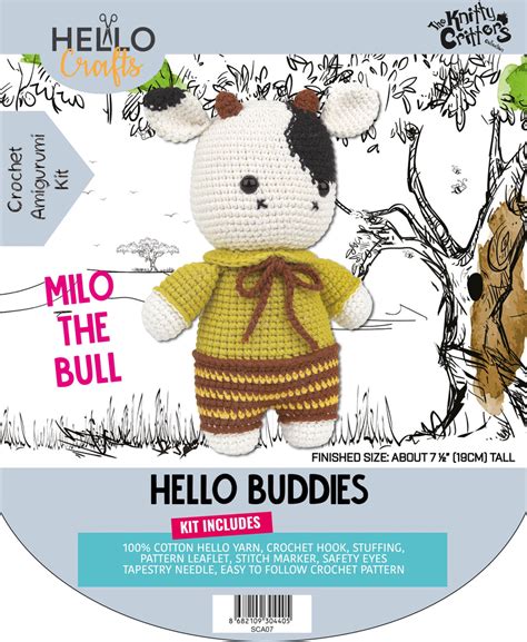 Knitty Critters Hello Buddies Milo The Bull Readicut
