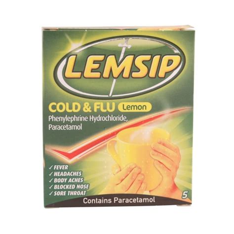 Lemsip Cold And Flu Sachets Lemon 5s British Chemist