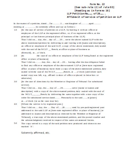Affidavit Of Service Form Examples Format Pdf Examples Vrogue