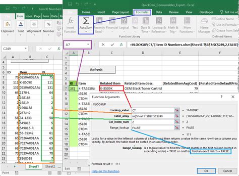 populating the id column in excel with e automate item id numbers