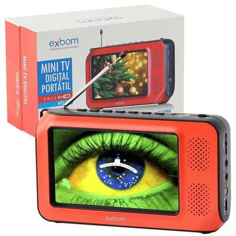 🏷️【tudo Sobre】→ Mini Tv Digital Portátil Full Hd Tela 43 Usb Sd Rádio Fm Isdb T Monitor Exbom