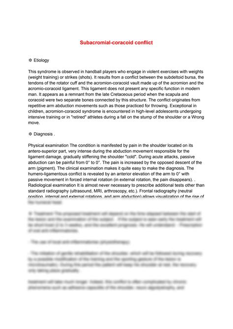 Solution Subacromial Coracoid Conflict Studypool