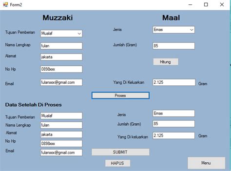Aplikasi Transaksi Zakat Pada Visual Studio 2012