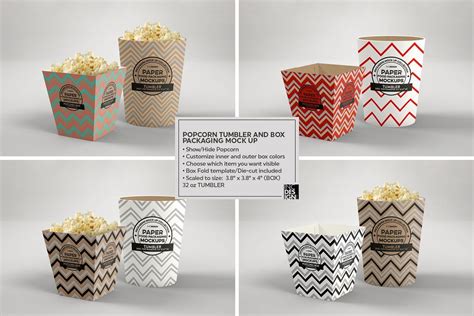 Large Popcorn Box Packaging Free Designing Services Custom Box