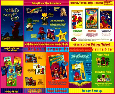Barney Movie Product Pamphlet Canadian Version By Bestbarneyfan On