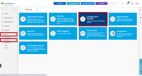 System Configuration Settings Medirecords Knowledge Base